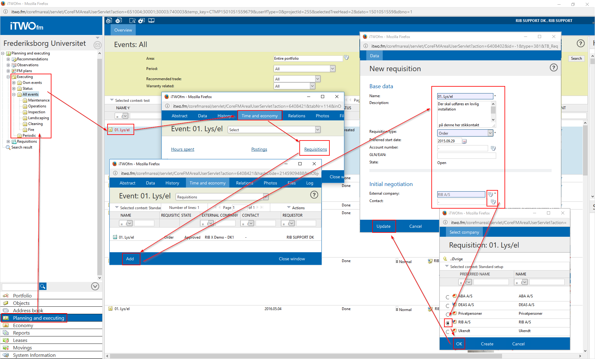 Create a requisition – SupportCenter
