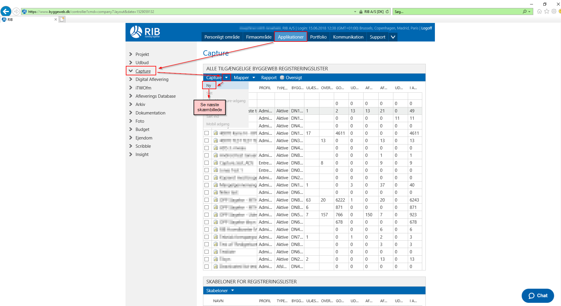 Opret en Captureliste – SupportCenter