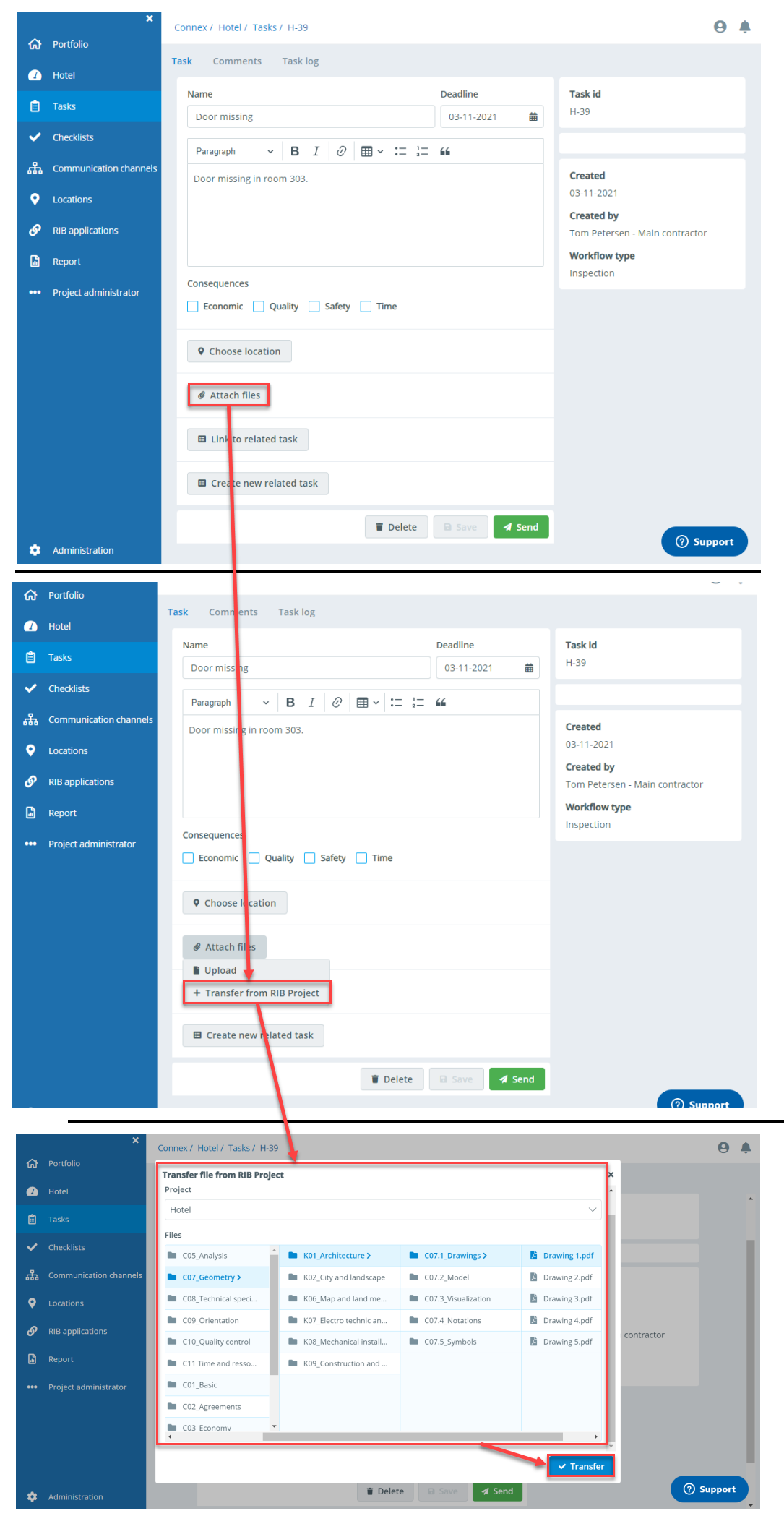 Tasks – SupportCenter