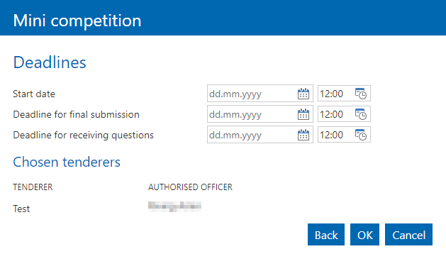 Mini tender – SupportCenter