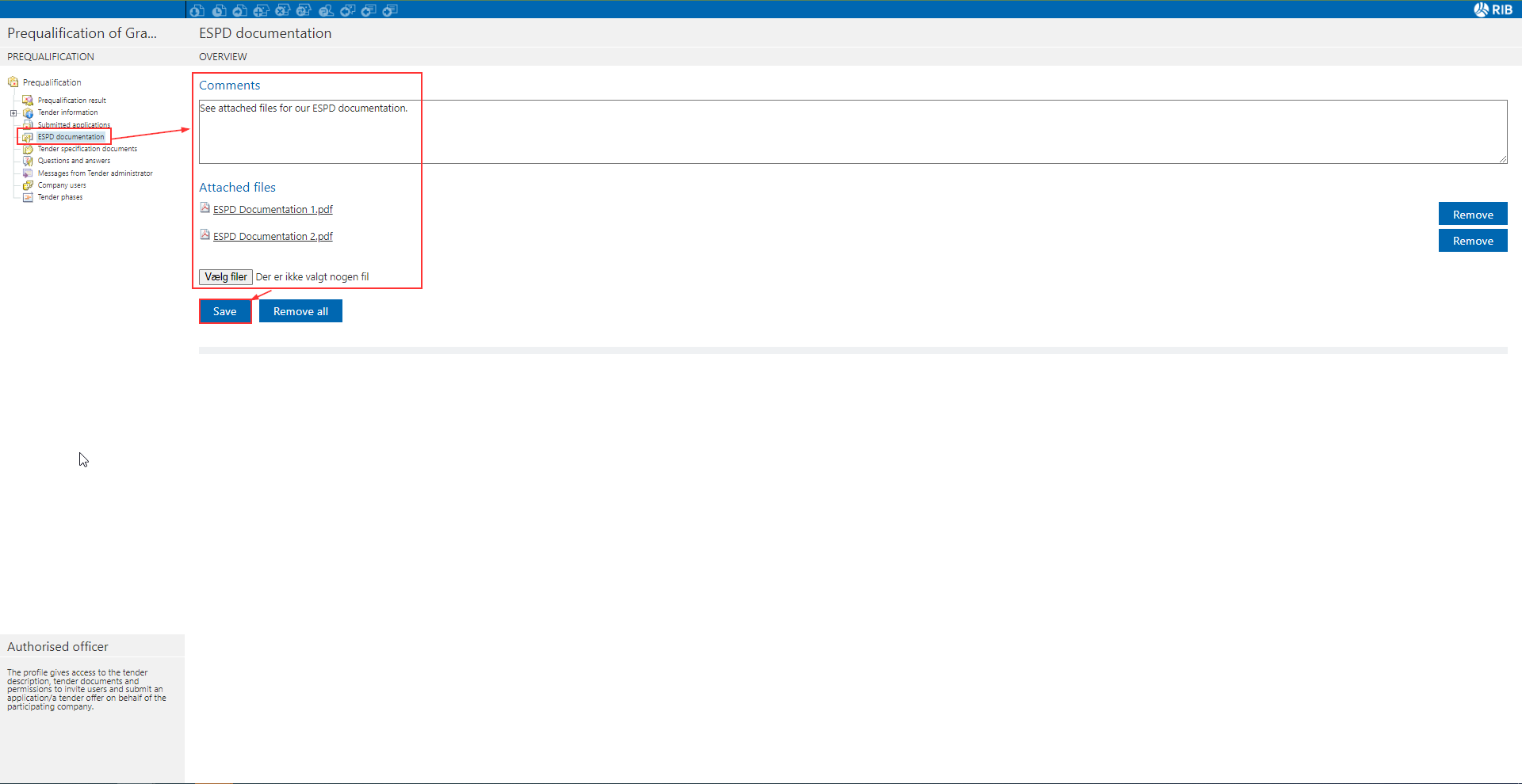 ESPD (Tenderers and subcontractors) – SupportCenter
